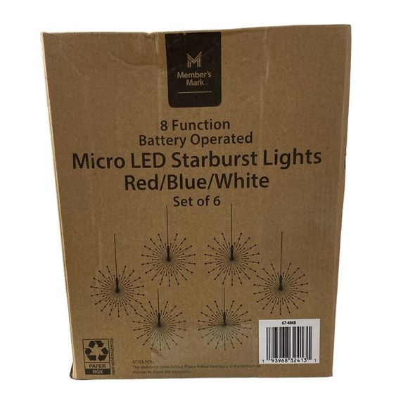Member's Mark | Other | Members Mark 6pk Micro Led Patriotic Starburst ...